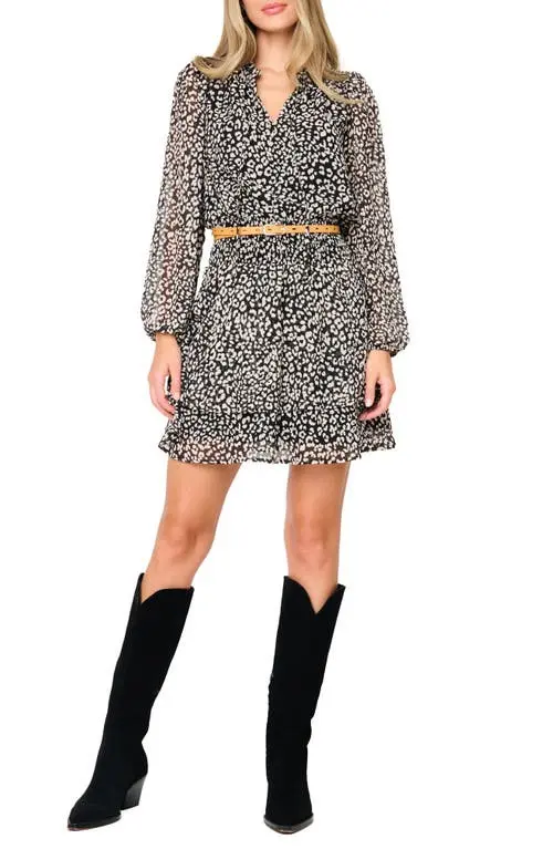 GIBSONLOOK Isla Leopard Print Smocked Dress