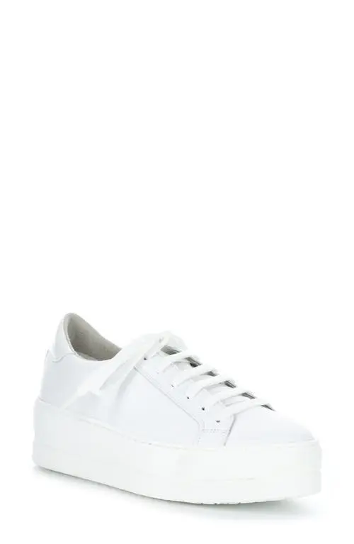 BOS. & CO. Maya Platform Sneaker - White Verona Leather
