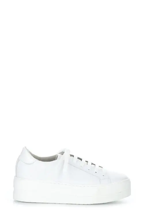BOS. & CO. Maya Platform Sneaker - White Verona Leather