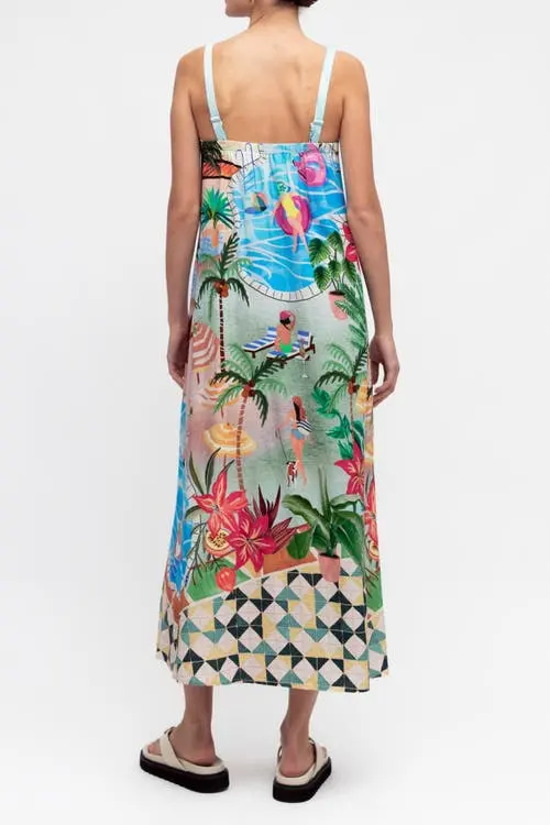 PAPER HEART Printed Pool Side Maxi Dress