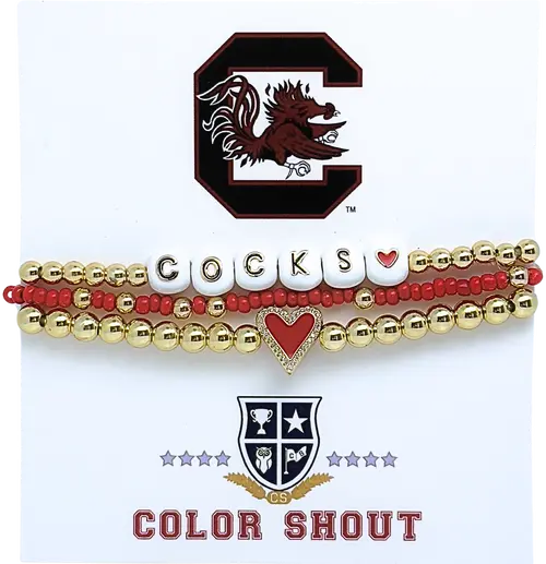 COLOR SHOUT South Carolina Bracelet Stack - Yellow Gold