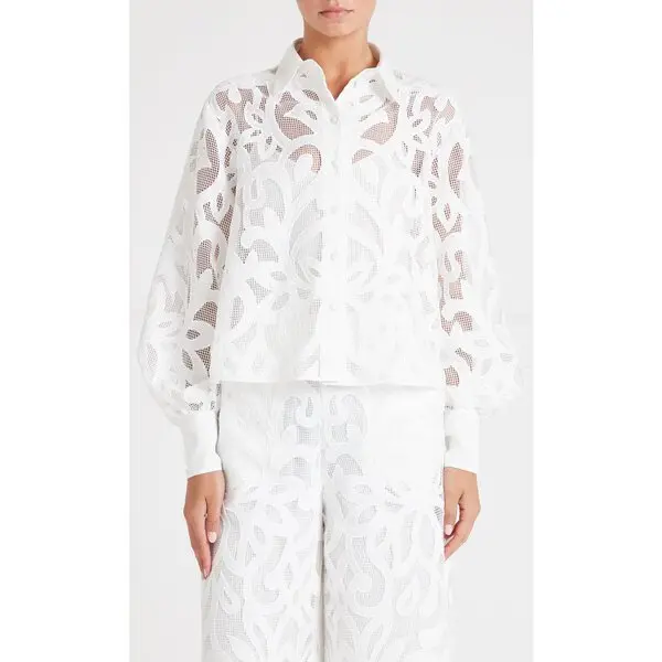 TEMPERLEY LONDON Louis Embroidered Lace Shirt