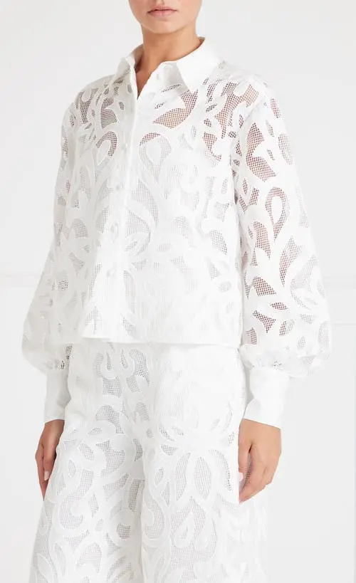 TEMPERLEY LONDON Louis Embroidered Lace Shirt