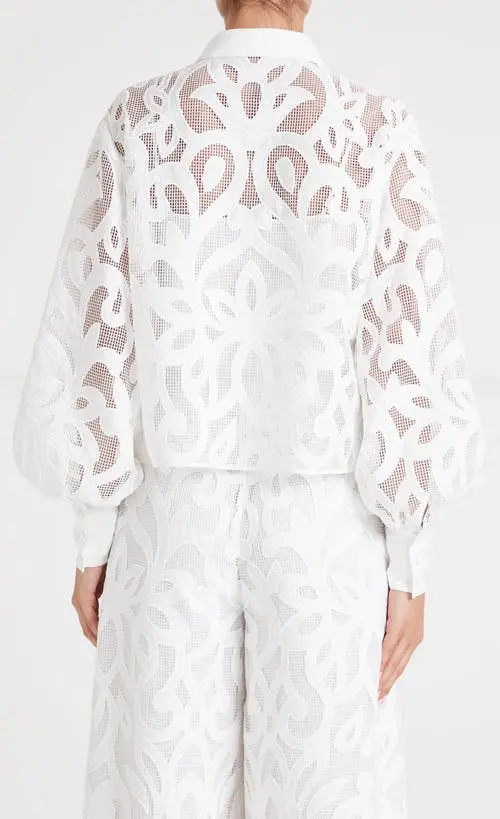 TEMPERLEY LONDON Louis Embroidered Lace Shirt