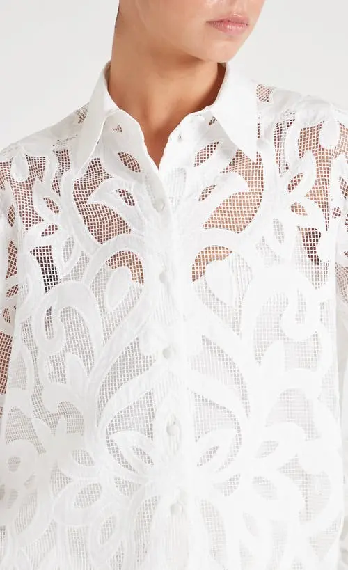TEMPERLEY LONDON Louis Embroidered Lace Shirt