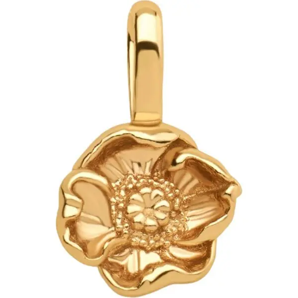 MADE BY MARY August Birth Flower Charm - Gold Vermeil