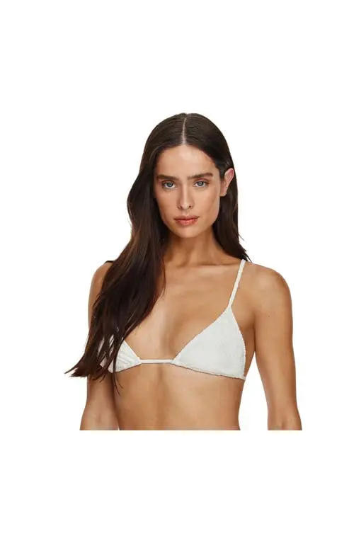 GOTTEX Mermaid Island Textured Bikini Top - White