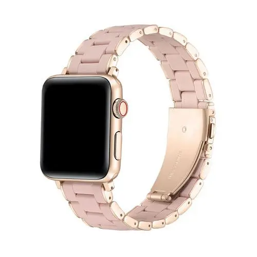 POSH TECH Orla Silicone + Stainless Steel Band - Light Pink