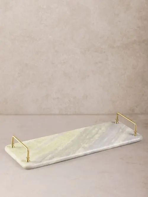 GAURI KOHLI Osaka Onyx Tray - Green