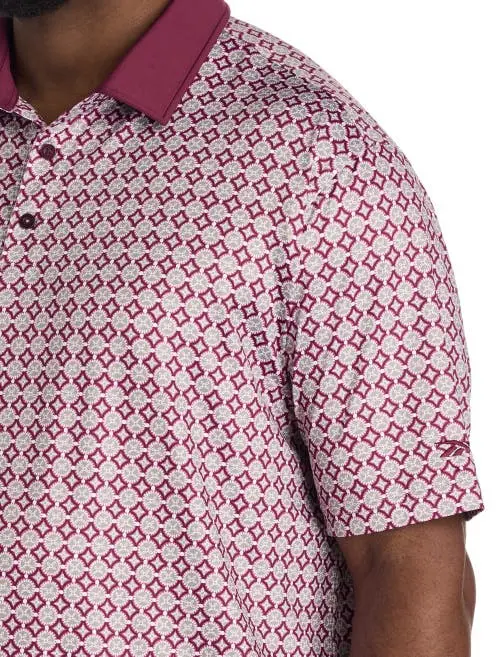 REEBOK Big & Tall Mosaic Tile Performance Polo Shirt