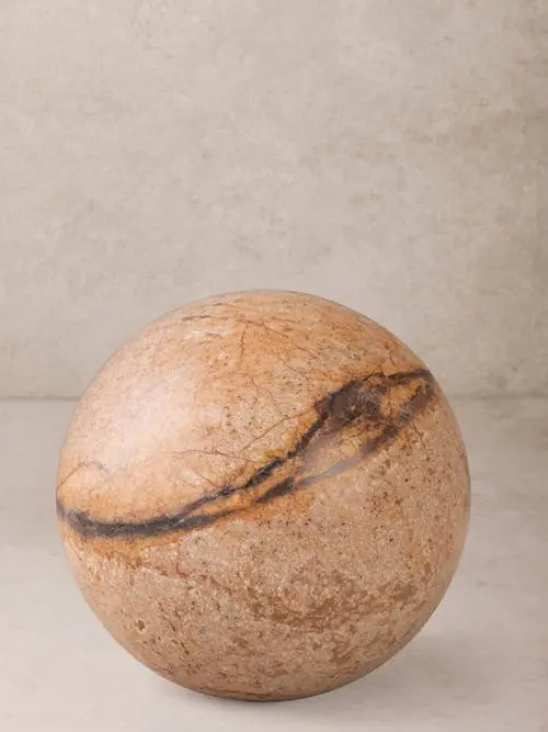 GAURI KOHLI Forest Marble Sphere Object - Chestnut Brown