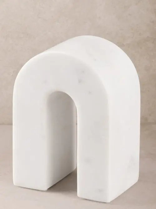 GAURI KOHLI Quest Marble Decorative Object - Ivory White