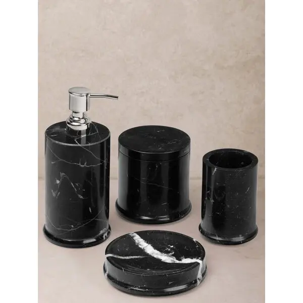 GAURI KOHLI Marquina Marble Bath Accessories - Black
