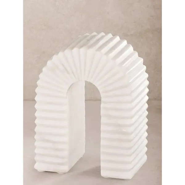 GAURI KOHLI Hanover Marble Decorative Object - Ivory White
