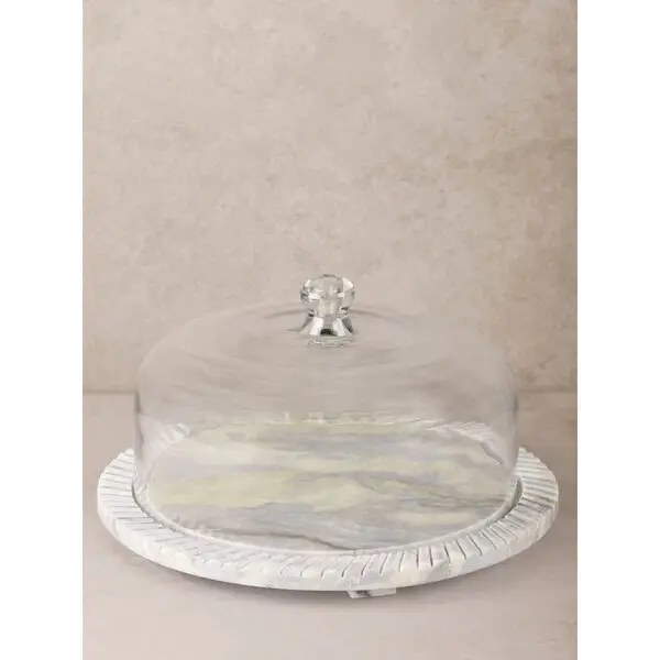 GAURI KOHLI Blinq Onyx Serving Board With Cloche - Green