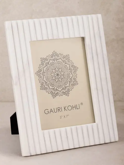 GAURI KOHLI Radio Marble Picture Frame - Ivory White