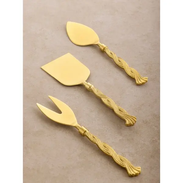 GAURI KOHLI Santiago Cheese Knives - Gold