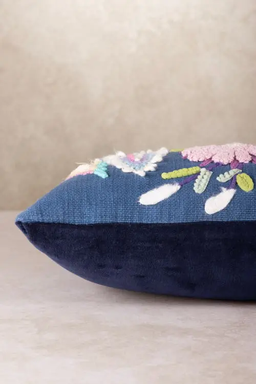 GAURI KOHLI Geneva Throw Pillow Cover - Blue