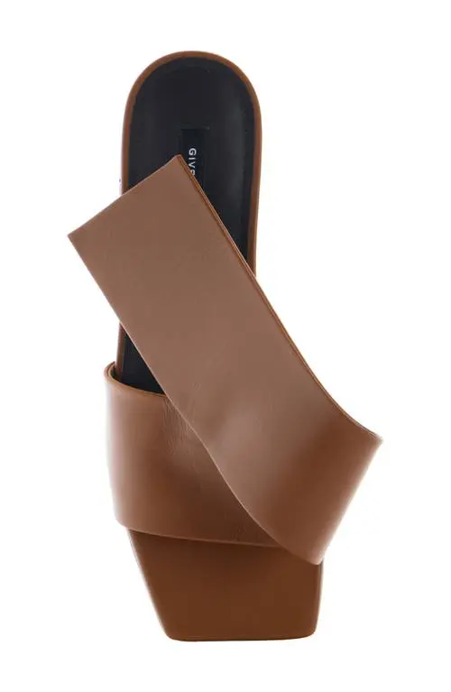 Givenchy Twisted Ribbon Slide Sandal - Tan
