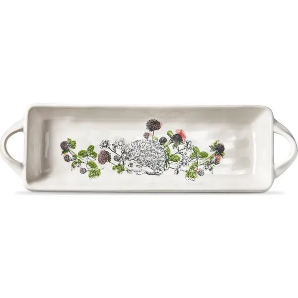 TAG Hedgehog Ceramic Serving Platter Multicolor Dishwasher Safe