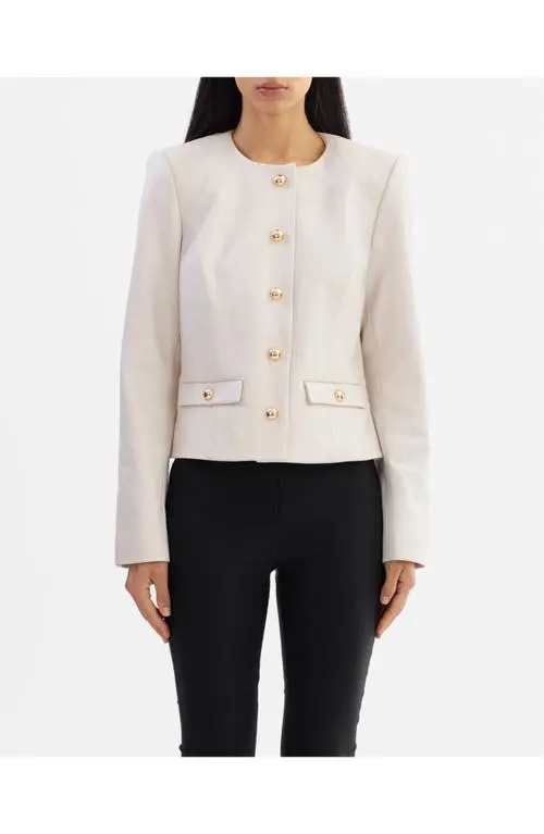 LAMARQUE Lynn Leather Jacket - Whisper White