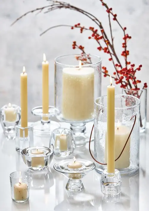 TAG Geo Glass Reversible Tealight Taper Candle Holder