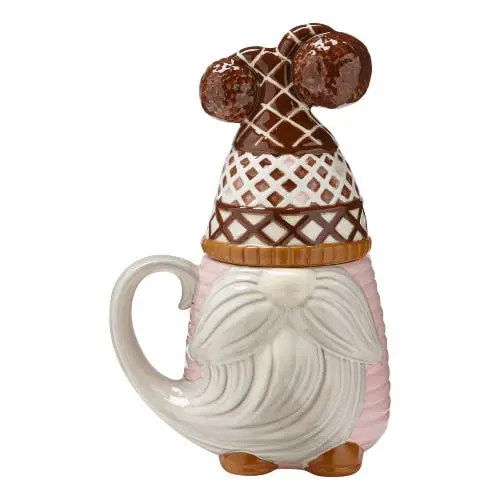 TAG Valter Gnome Lidded Mug Ceramic Drinkware Christmas Design