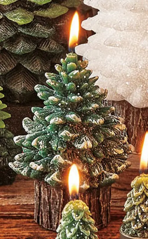 TAG Spruce Tree Shaped Candle - Green