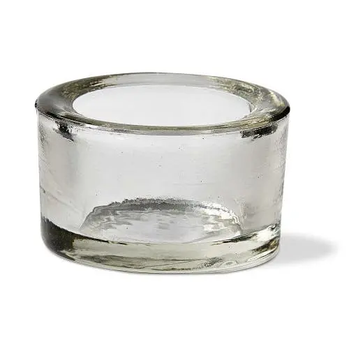 TAG Chunky Glass Tealight Holder For Stylish Everyday Use - Clear