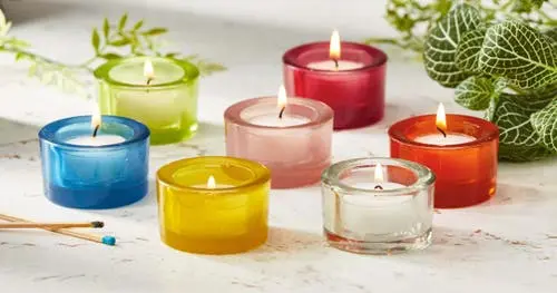 TAG Chunky Glass Tealight Holder For Votive Candles