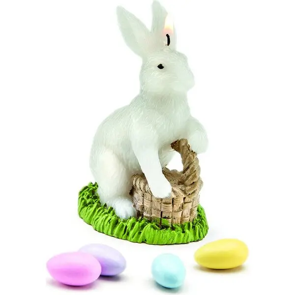 TAG Bunny Candle Decor Multicolor Pillar Candle For Easter - Multicolored