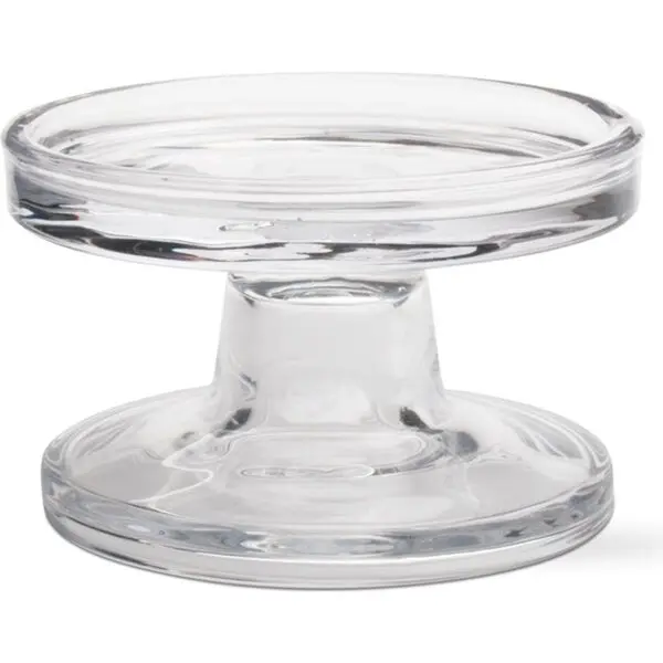 TAG Bobbin Reversible Glass Candle Holders For Everyday Use - Clear