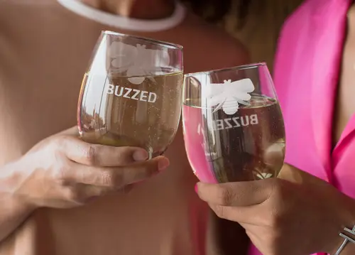TAG Buzzed Stemless Wine Glasses Drinkware For Spring