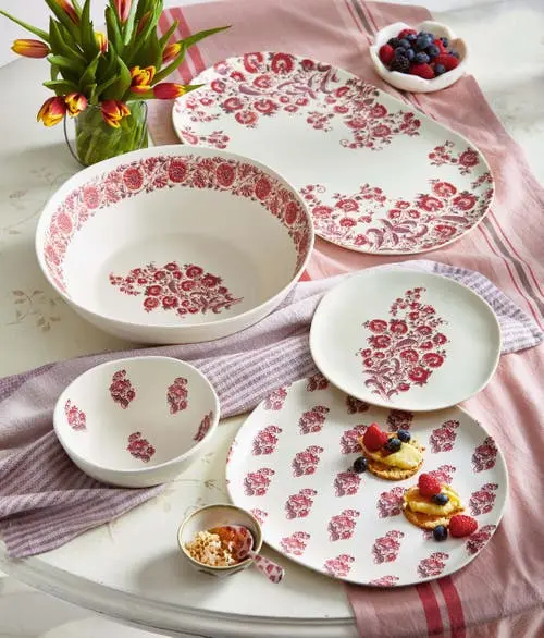 TAG Jasmine Melamine Salad Plate Multicolor Dishwasher Safe