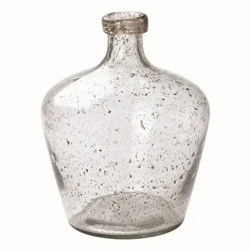 TAG Brooklyn Pebble Glass Vase Medium Decorative Jug For Home - Clear