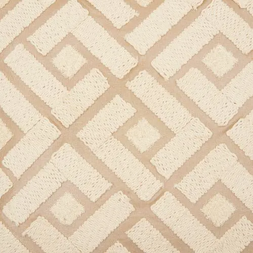 ELISABETH YORK Junia Geometric Diamond Natural Tan Cotton Decor Throw Pillow