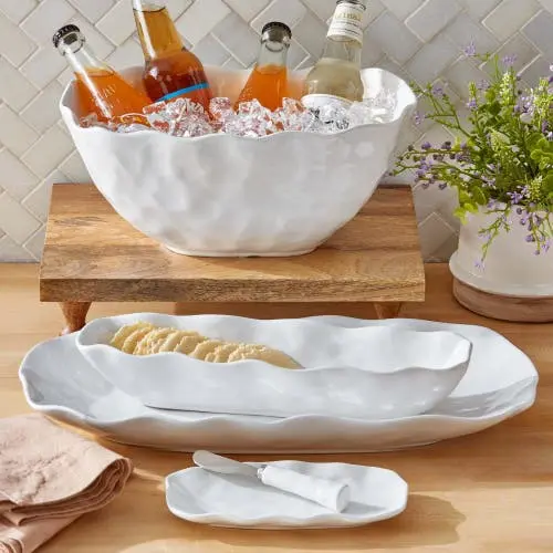 TAG Formoso Stoneware Rectangular Serving Tray Dishwasher Safe