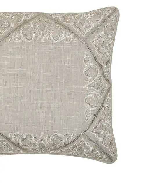 ELISABETH YORK Rhea Floral Solid Cotton Decor Throw Pillow, 14" X 22"