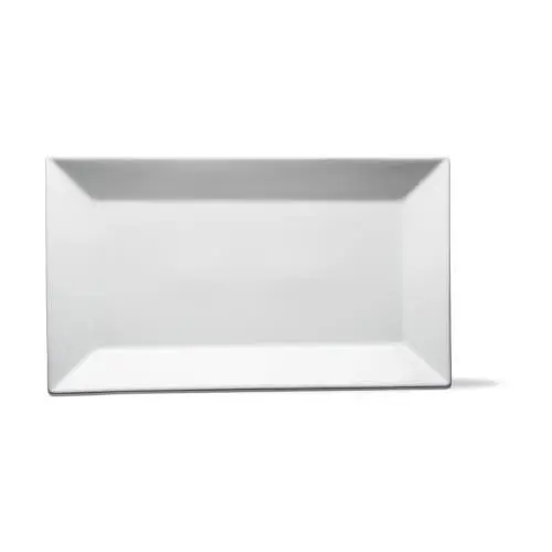 TAG Ware Rectangular Porcelain Serving Tray Platter - White