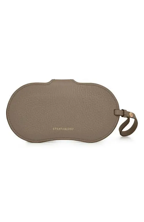 Strathberry Multrees Leather Glasses Case - Taupe