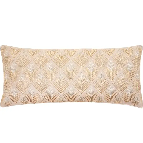 ELISABETH YORK Coco Geometric Diamond Natural Tan Cotton Decor Throw Pillow - Brown