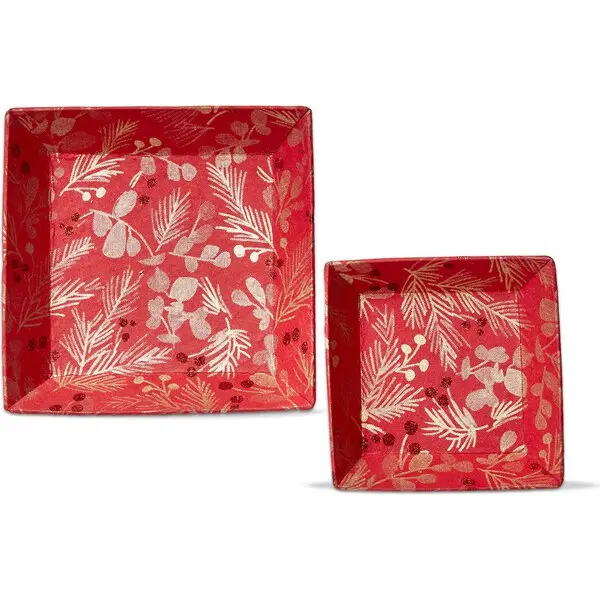 TAG Sprig Catch All Tray Multi Paper Serving Tray Holiday Decor