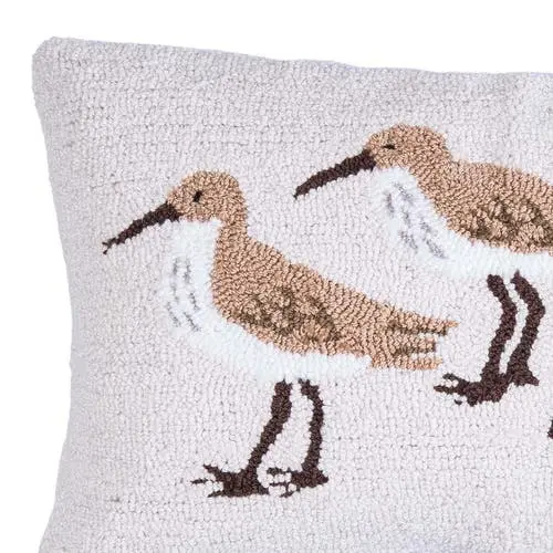 C&F HOME Sandpiper Trio Hooked Accent Pillow 14" X 22