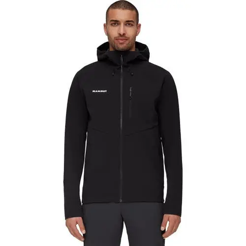 MAMMUT Ultimate Comfort Softshell Hooded Jacket - Black