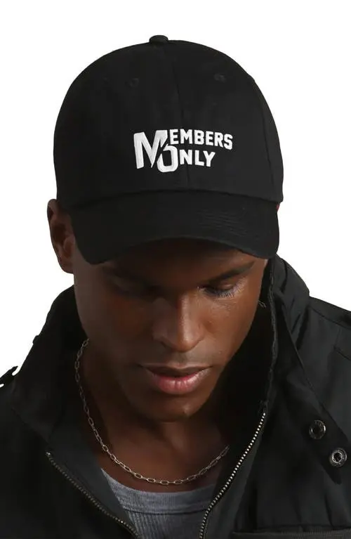 MEMBERS ONLY Washed Baseball Cap - Black