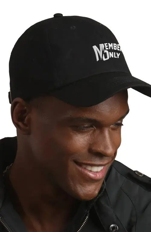 MEMBERS ONLY Washed Baseball Cap - Black