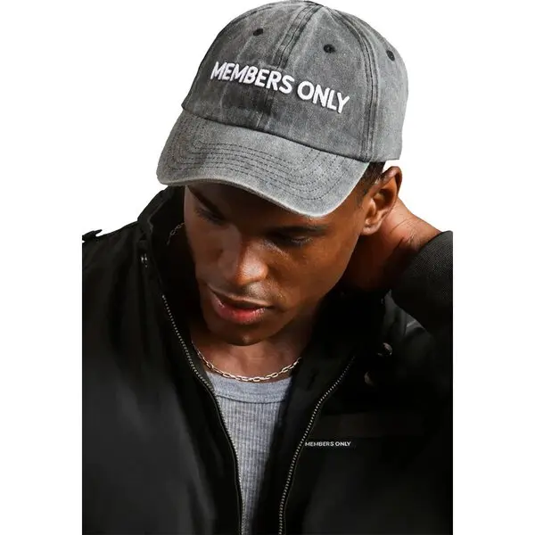 MEMBERS ONLY Washed Baseball Cap - Grey