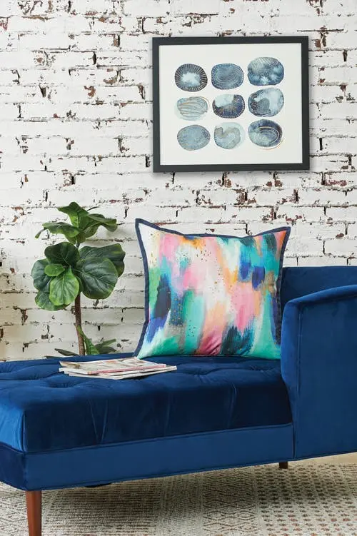 Carol & Frank Abstract Watercolor Brushstroke Accent Throw Pillow 22" X 22