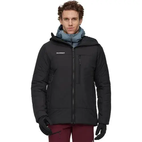 MAMMUT Rime Pro Belay In Hooded Jacket - Black
