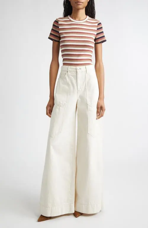 Veronica Beard Pruitt Stripe Rib T-shirt